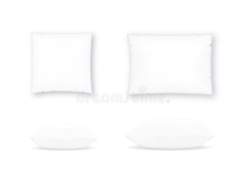 Square, Rectangular and Bolster Pillow. Pillow Mockup in Front View ...