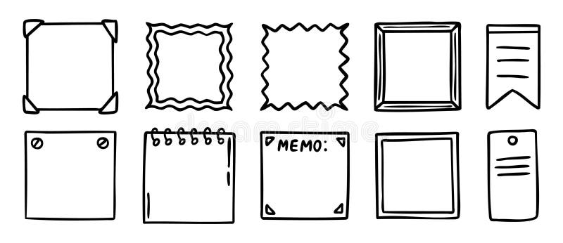 Rectangular Sticky Notes Stock Illustrations – 343 Rectangular Sticky ...