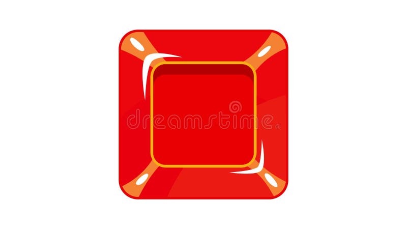 No Red Square Label Icon Animation Stock Footage - Video of concept ...
