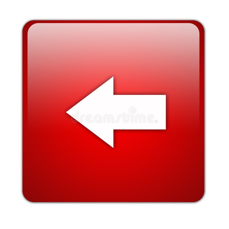 Square Red Gradient Effect Glassy Back Button Stock Illustration ...