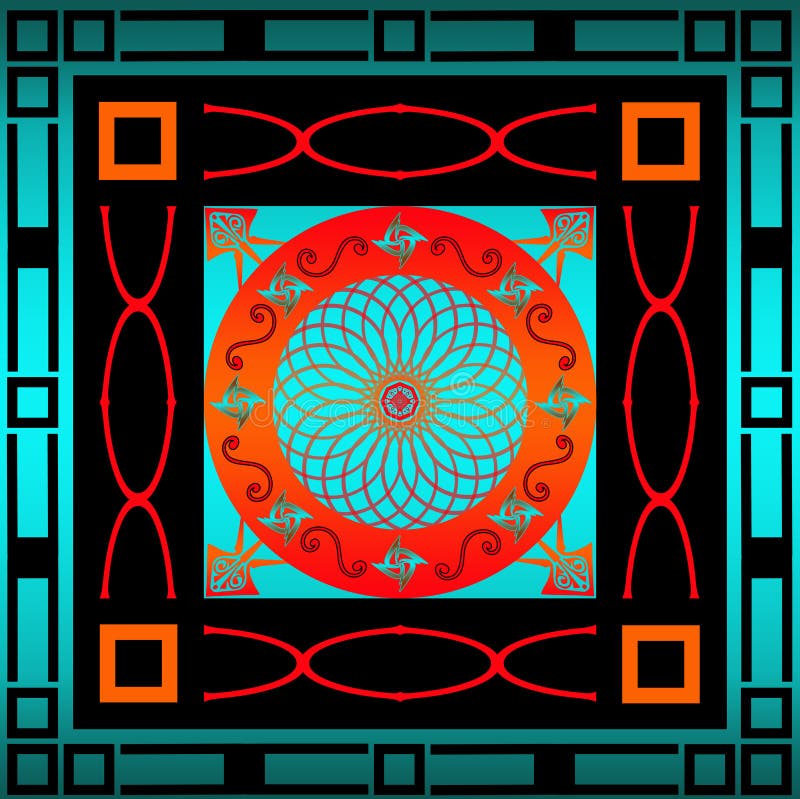 Square retro design stock illustration. Illustration of card - 11280876