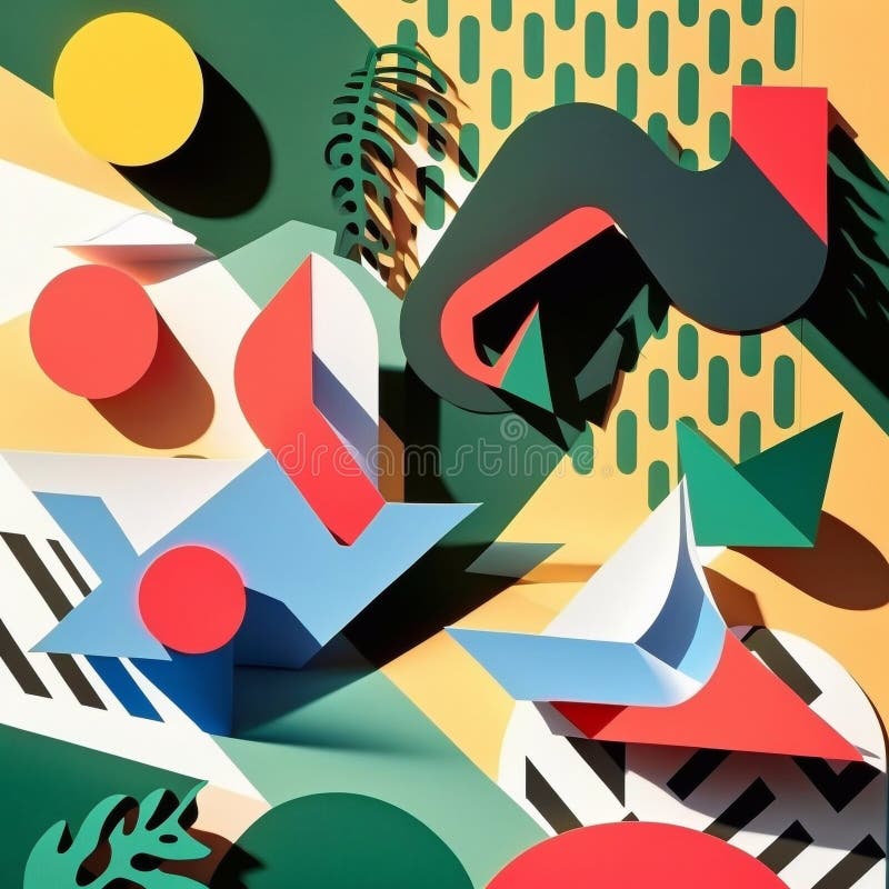 Square Retro Pattern in 90s Style. Modern Design Stock Illustration ...