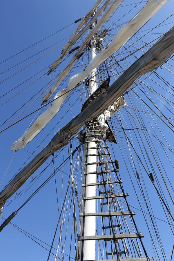 Square rigged mast stock image. Image of boat, freedom - 74455211