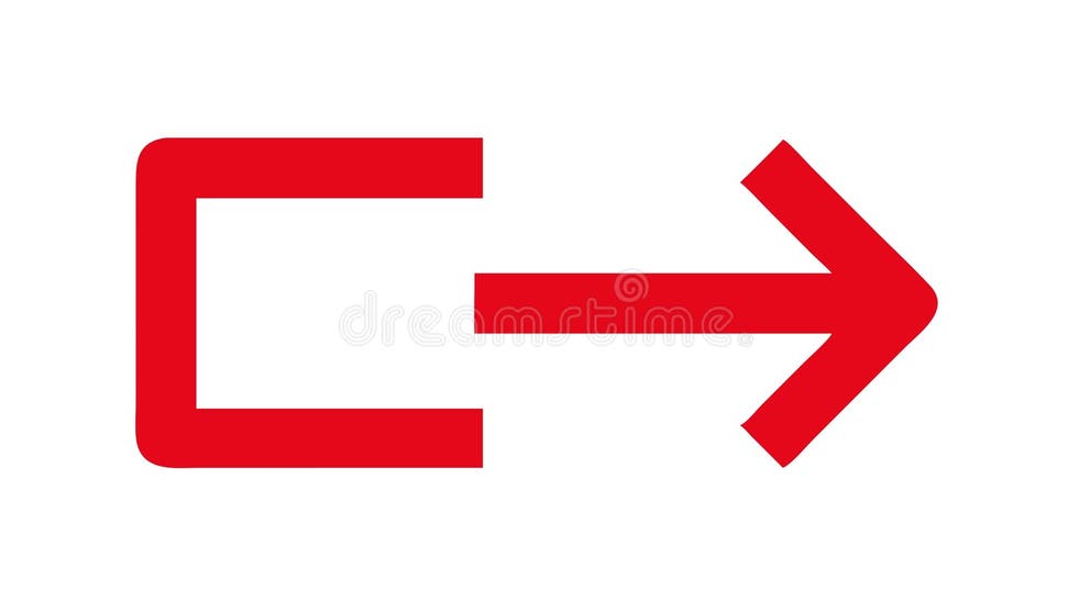 Square with Right Arrow Icon, Symbolizing Exit or Leave , Vector Design ...