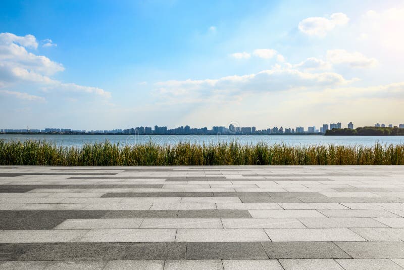 Square Road and Beautiful City Skyline in Suzhou Stock Photo - Image of ...