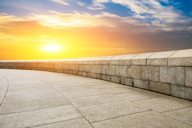 Square Road and Sky Landscape in Summer Stock Image - Image of cloud ...