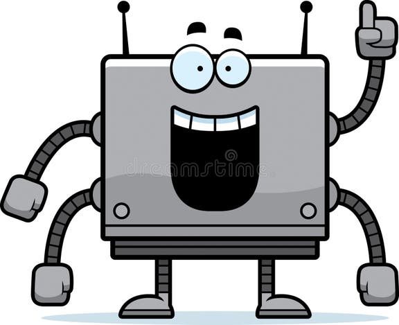 Square Robot Idea stock vector. Illustration of smile - 47170390