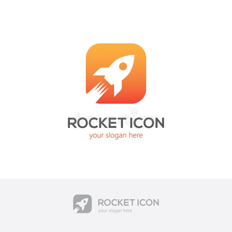 Square rocket logo stock vector. Illustration of cosmos - 94248608