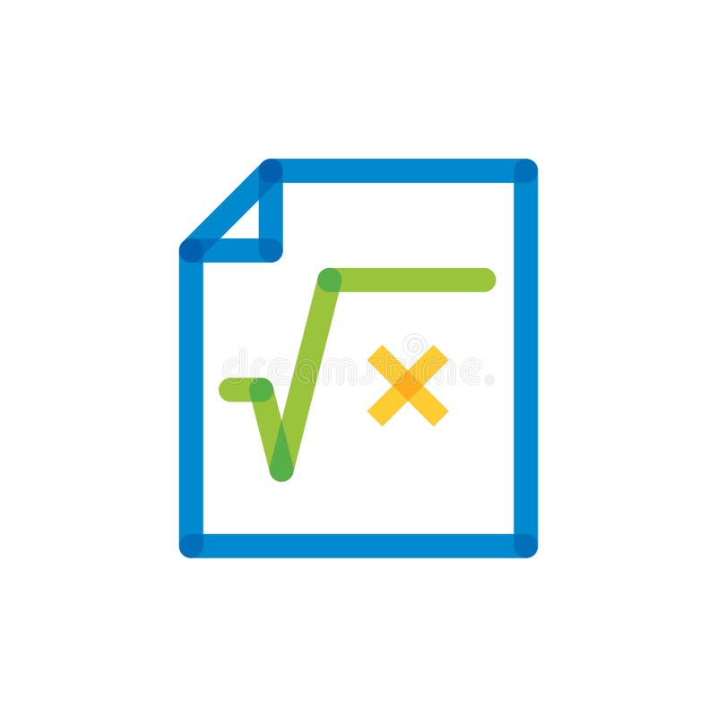 Square Root Calculation Icon. Vector Illustration Decorative Design ...