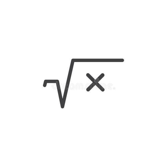 Square Root Icon Set. Math Root Number Formula Vector Symbol ...