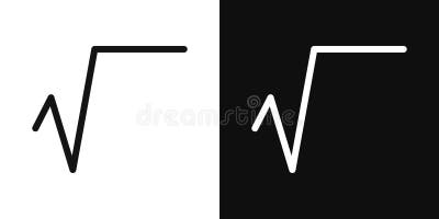 Square Root Icon Set. Math Root Number Formula Vector Symbol ...