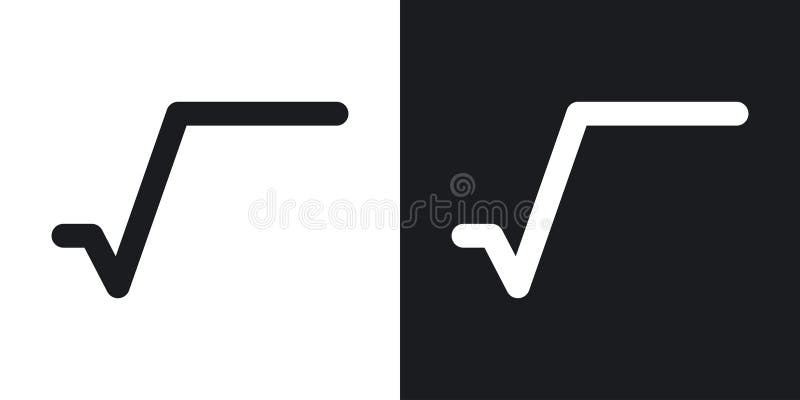 Square Root Icon Set. Math Root Number Formula Vector Symbol ...