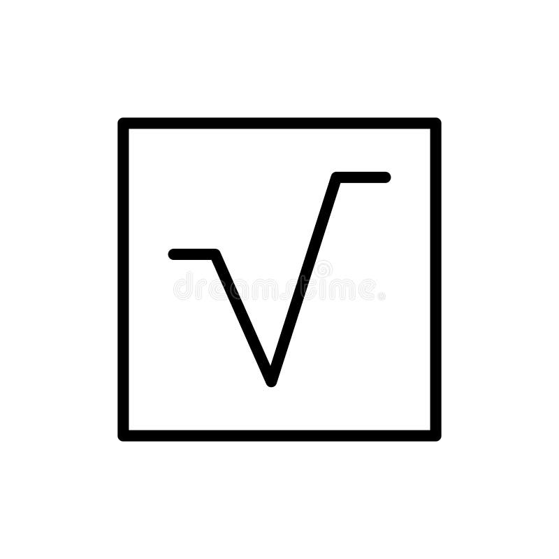 Square Root Sign Icon Vector Sign And Symbol Isolated On White ...