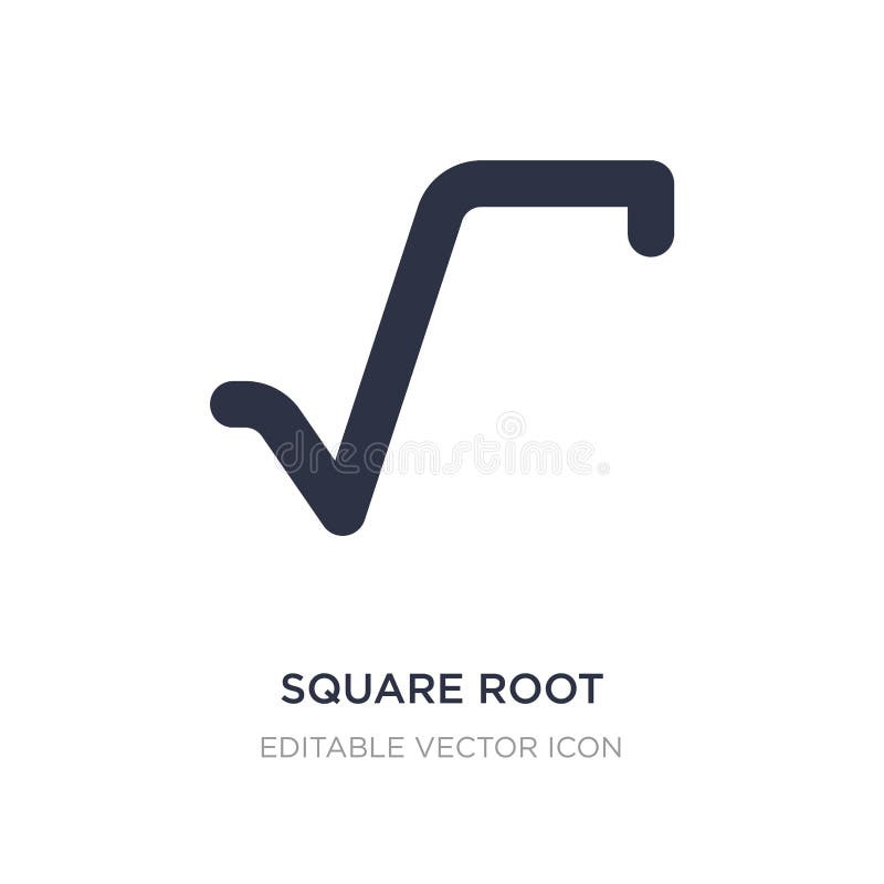 Square Root Icon on White Background. Simple Element Illustration from ...
