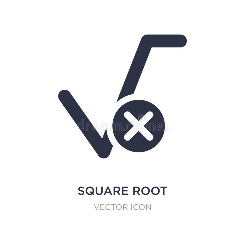 Square Root Icon on White Background. Simple Element Illustration from ...
