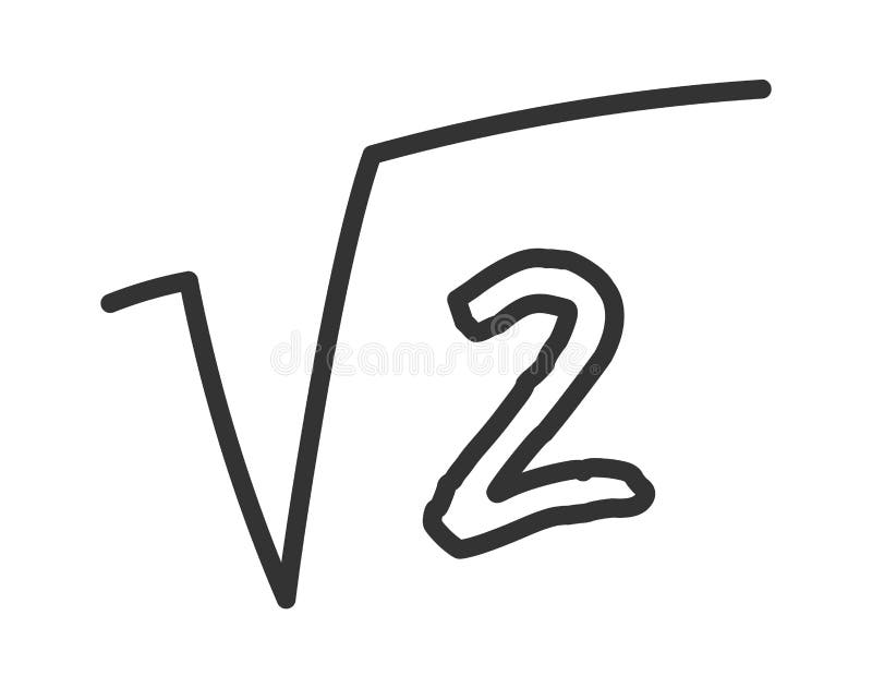 Square Root Line Icon Math School Lesson Stock Vector - Illustration of ...