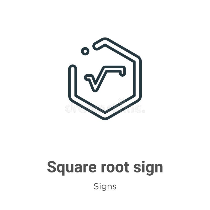Square Root Sign Outline Stock Illustrations – 1,759 Square Root Sign ...