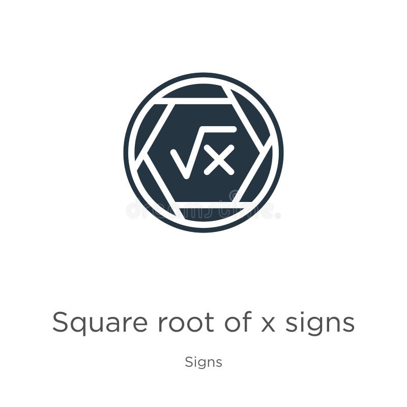 Square Root of X Signs Icon Vector. Trendy Flat Square Root of X Signs ...