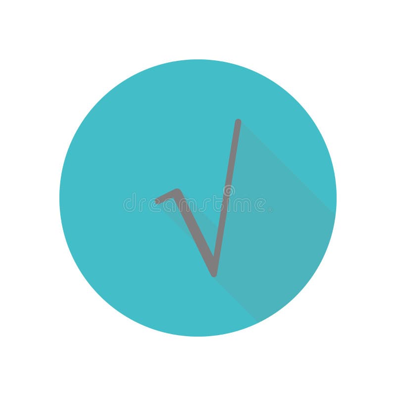Square Root Symbol Long Shadow Icon. Simple Glyph, Flat Vector of Web ...