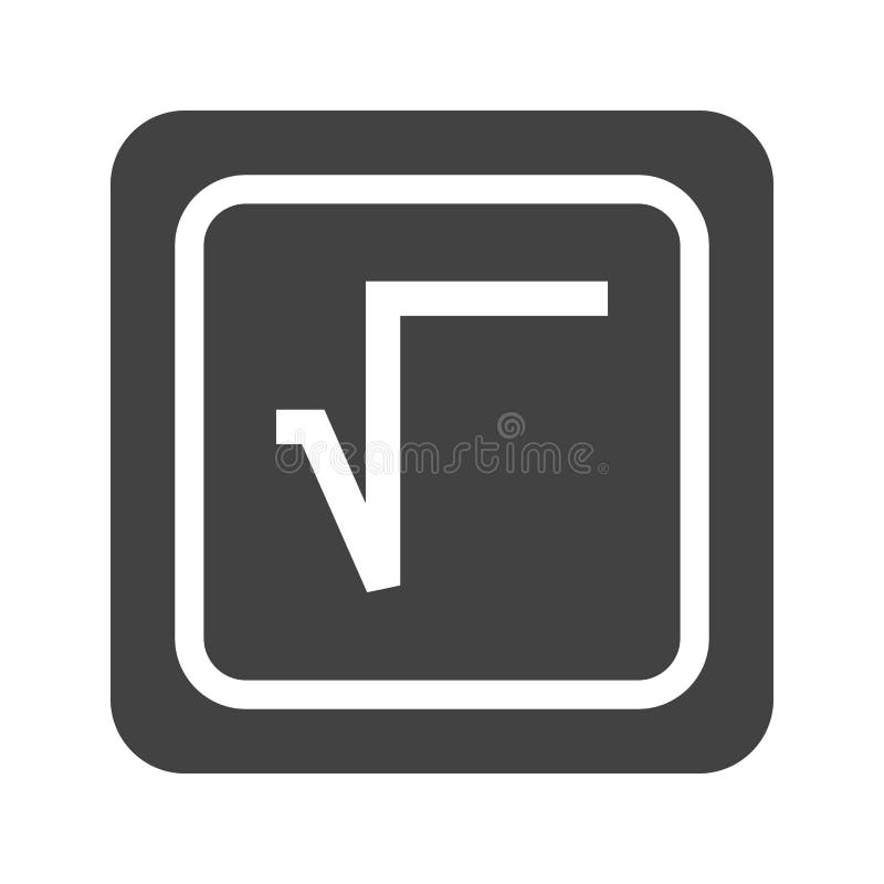 Square Root Symbol stock vector. Illustration of mathematical - 96006613