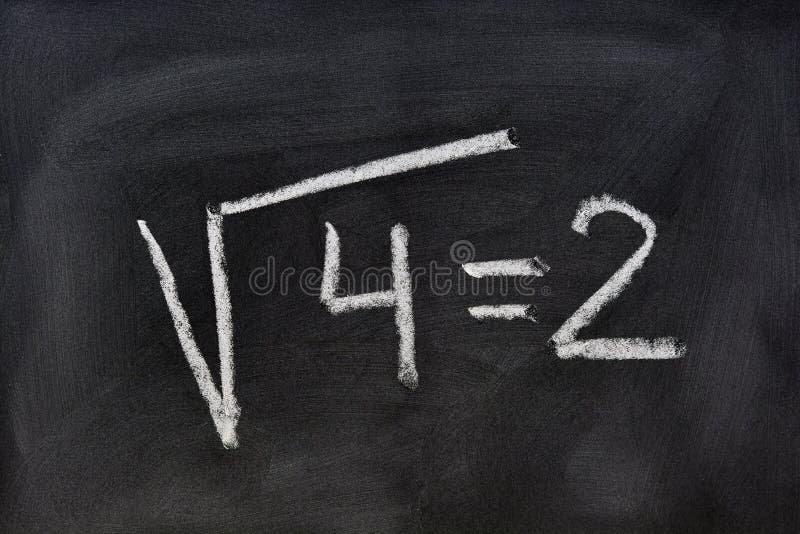 Square Root Written on a Blackboard Stock Image - Image of early, black ...