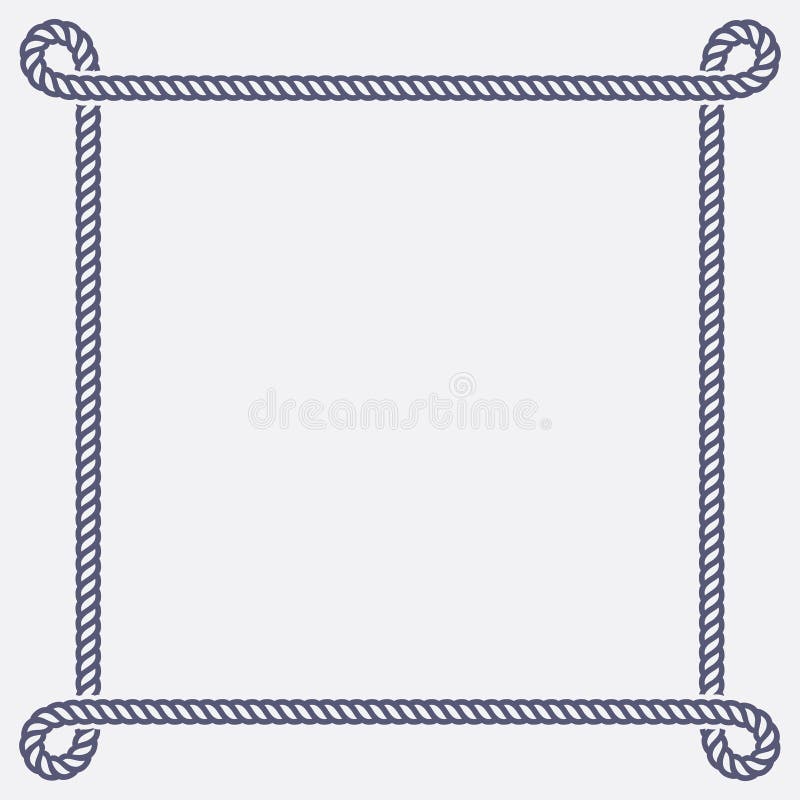 Square Rope Border Frame stock vector. Illustration of loop - 313484623