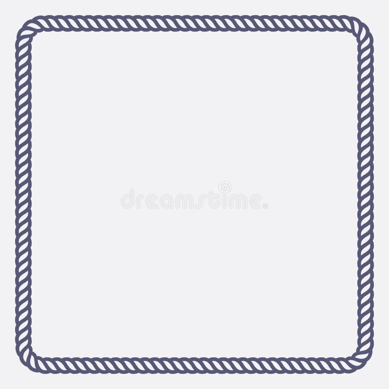 Square Rope Border Frame stock vector. Illustration of sailor - 313484612