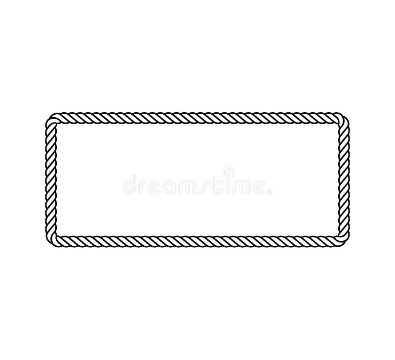 Square Rope Frame Border Vector Graphic Design Stock Illustration ...