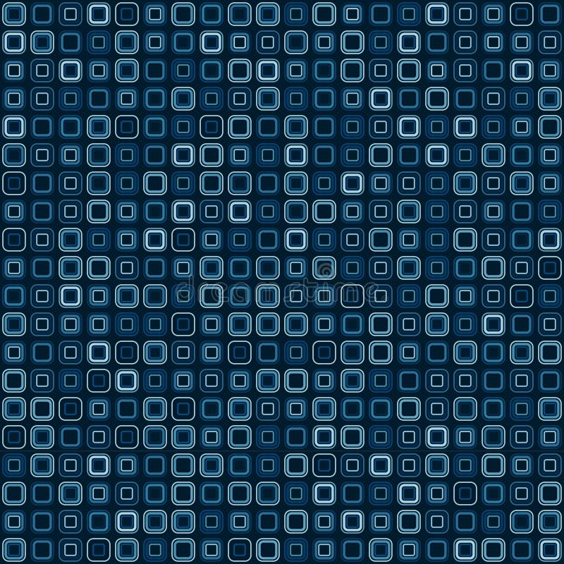 Square Round Corner Geometric Shape Seamless Pattern Stock Vector ...