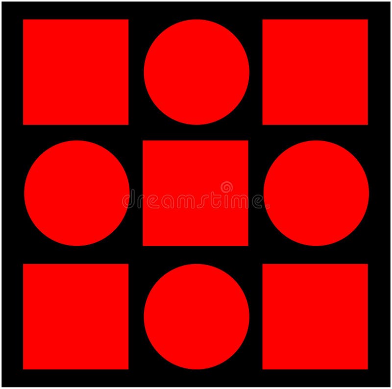 Square and Round Vector Background with Red Color Stock Vector ...