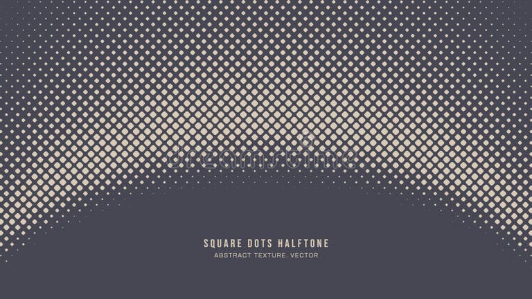 Square Rounded Dots Half Tone Pattern Arc Border Vector Abstract ...
