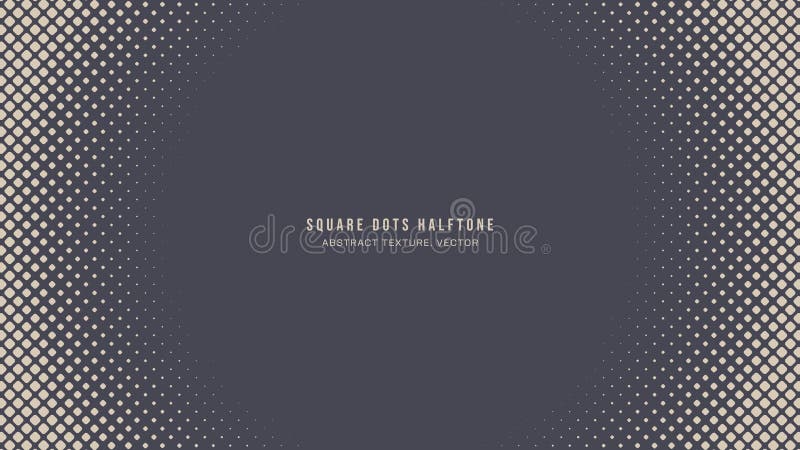 Square Rounded Dots Halftone Pattern Round Frame Vector Abstract ...