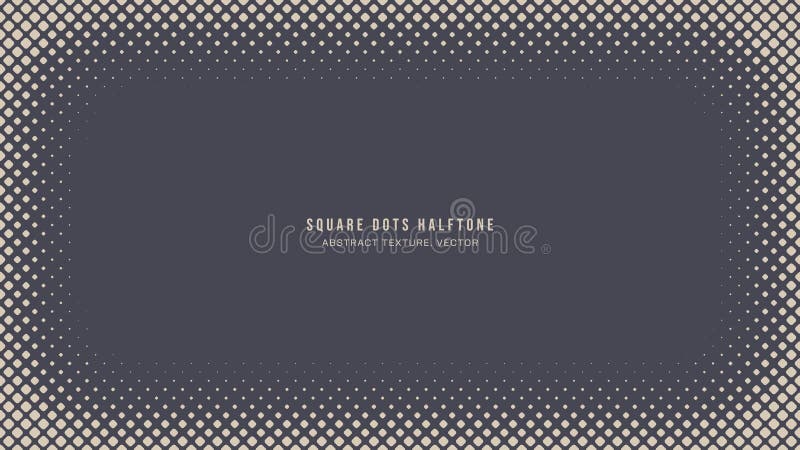Square Rounded Dots Half Tone Pattern Vignette Frame Vector Abstract ...