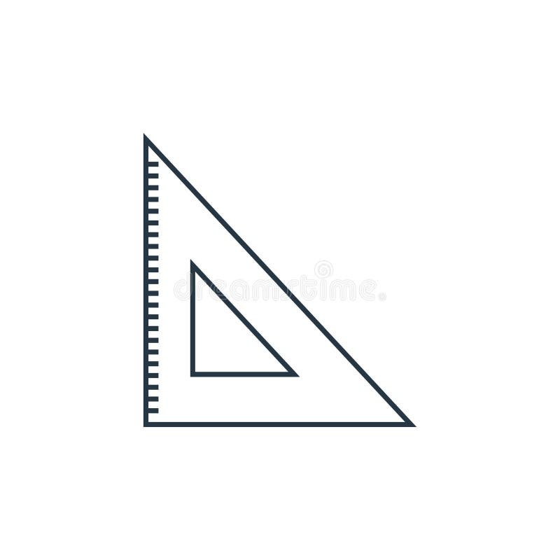 Square Ruler Icon Vector from Construction Concept. Thin Line ...