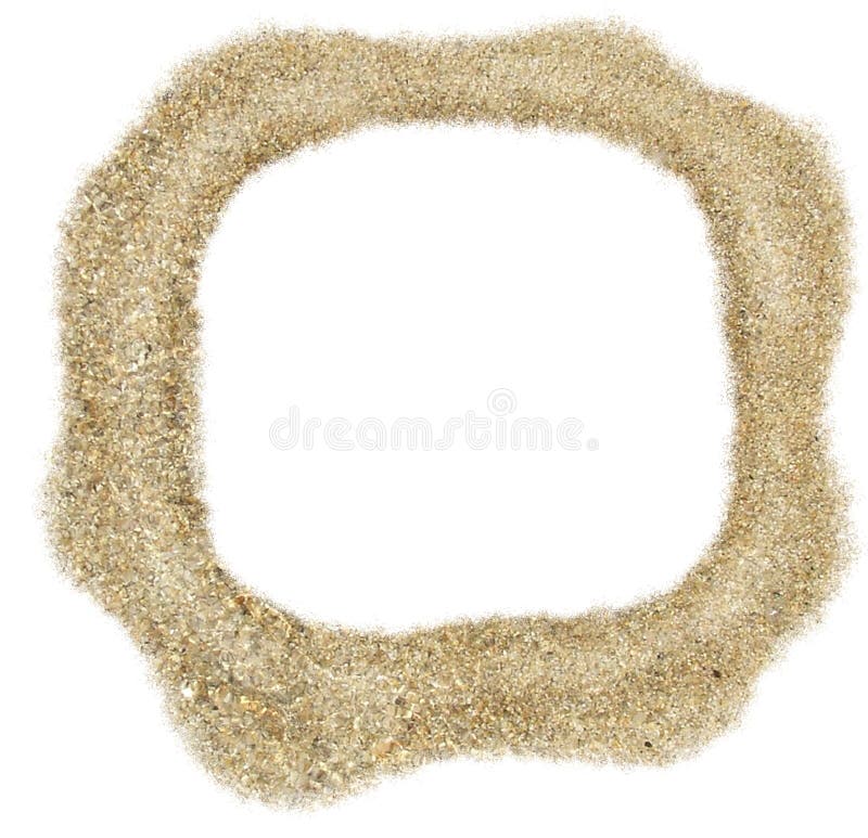 Sand frame on white stock image. Image of holiday, sand - 52401763