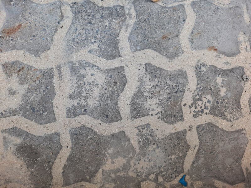 Square Sandy Grey Pavement with Pattern Stock Image - Image of backyard ...