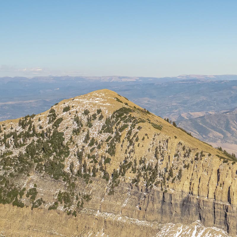 Square Scenic View of Summit of Mount Timpanogos, Utah Stock Photo ...