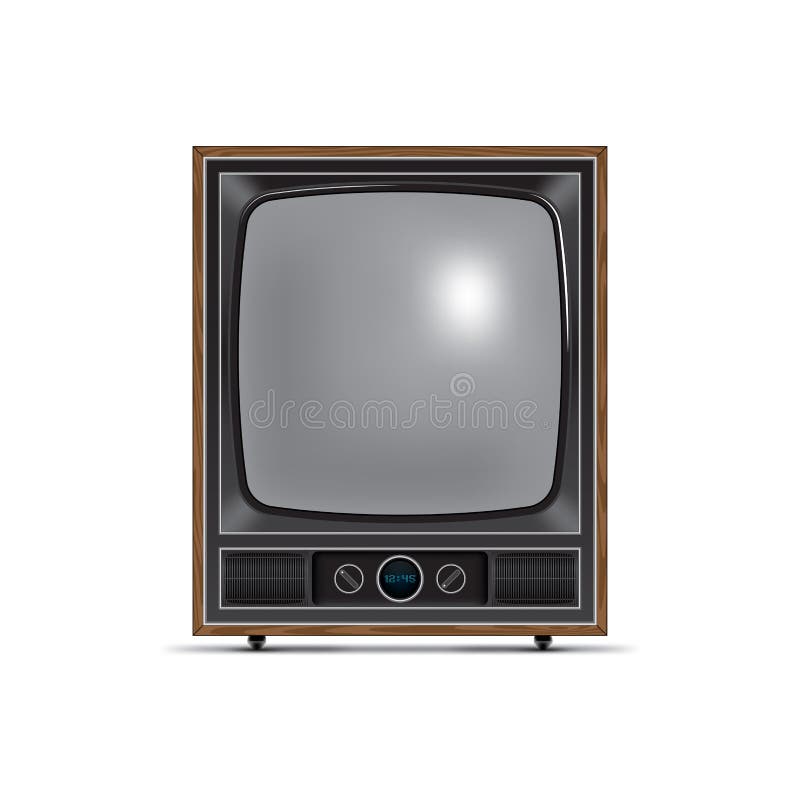 Square screen retro tv stock vector. Illustration of shiny - 51311123