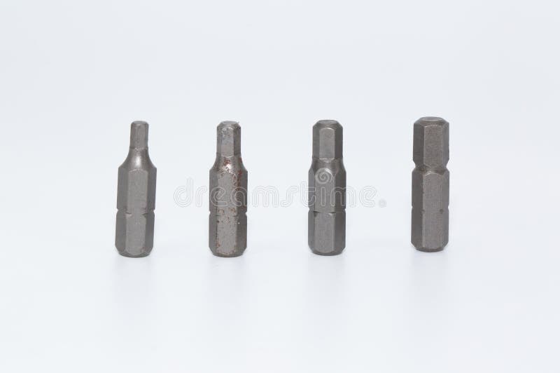 Square Screwdriver Bits in Four Different Sizes Stock Photo - Image of ...