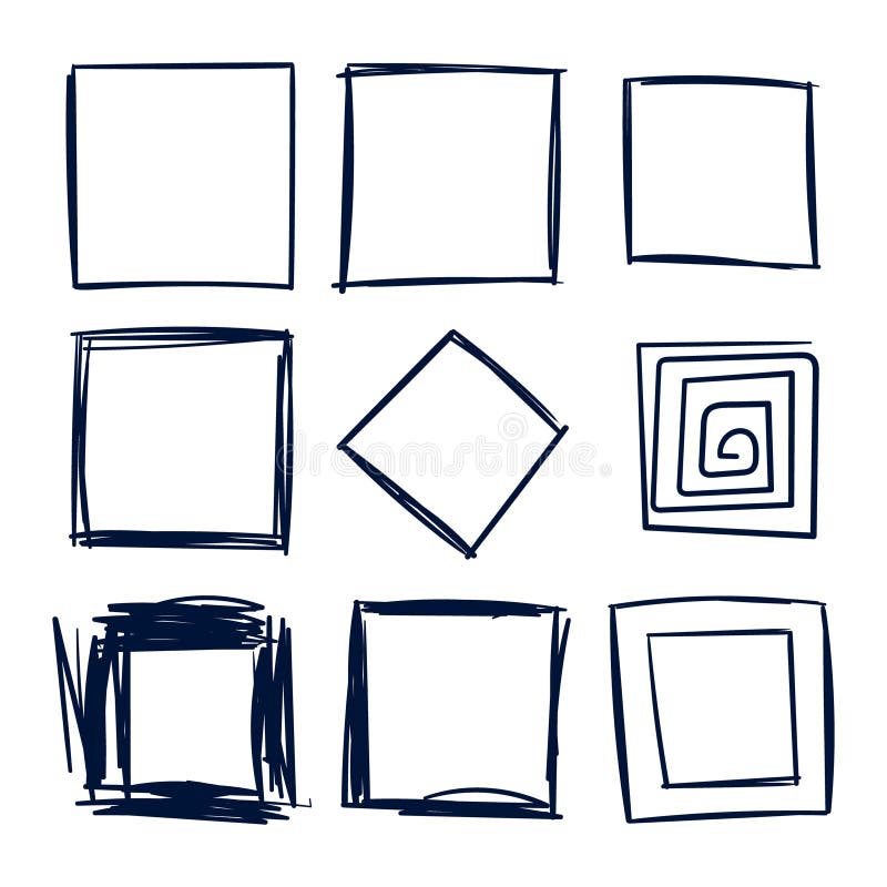 Hand Drawn Chat Box Scribble Doodle Symbols Vector Random Hand Drawn ...