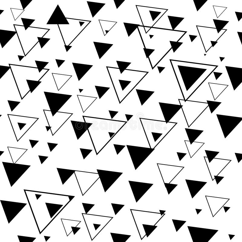 Square Seamless Background Pattern from Black Triangle Symbols are ...