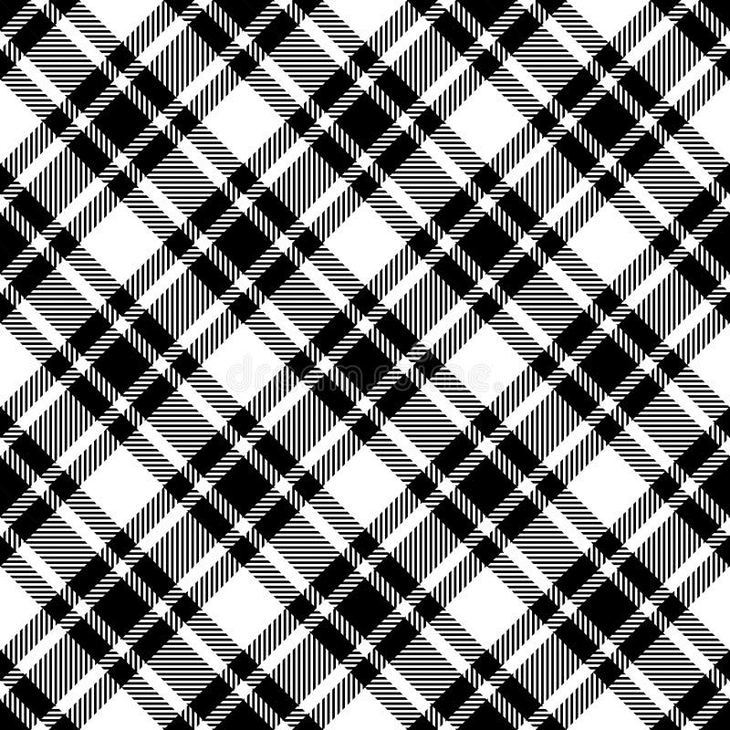 Seamless Pattern Big Diagonal Check Black and White Stock Vector ...