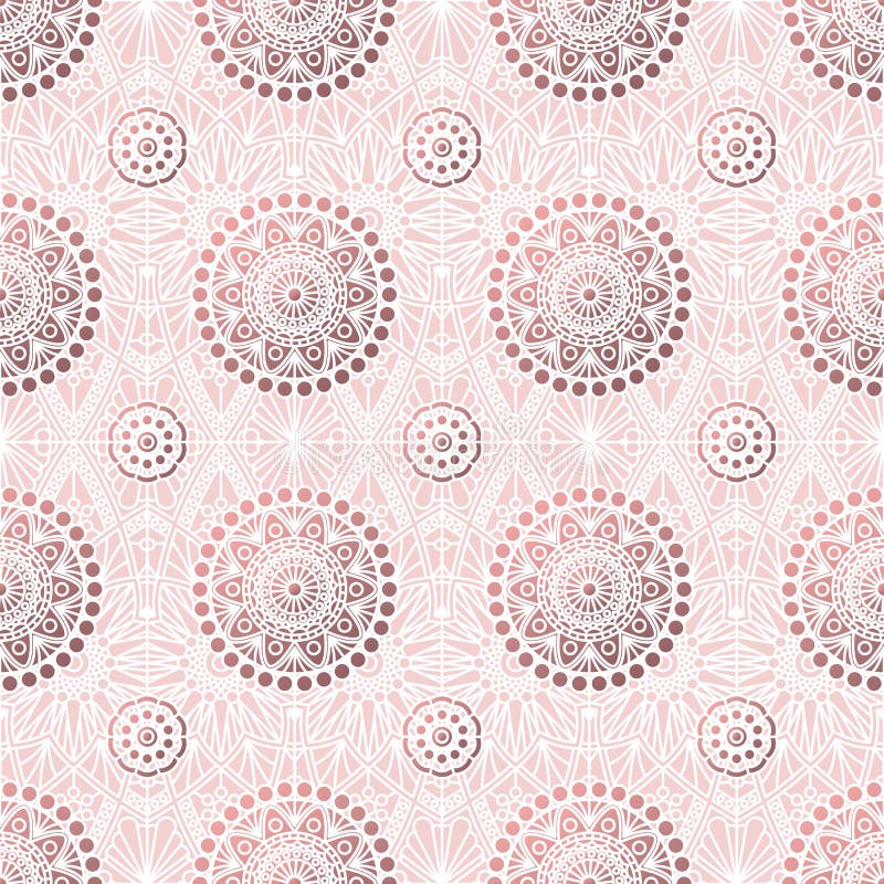 Square Seamless Pattern with Mandalas. Vector Drawing Stock Vector ...