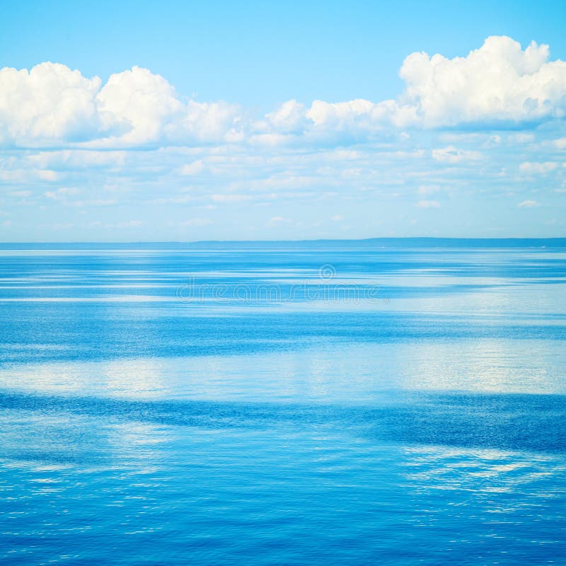 Square Seascape with Blue Water and Sky Stock Image - Image of finland ...