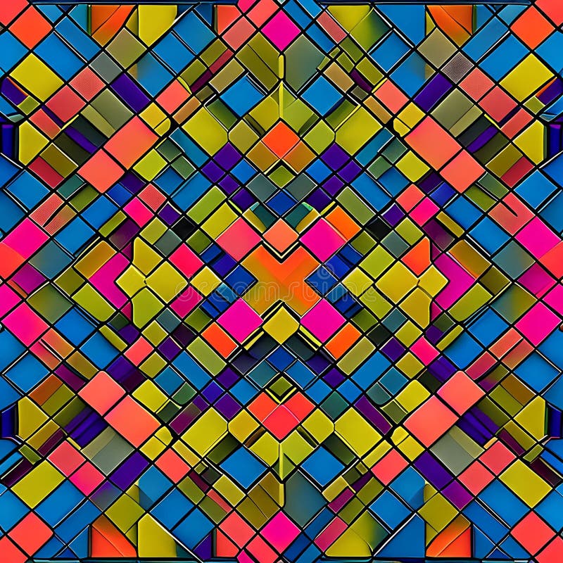 Square Serenade: an Image of a Geometric Pattern Created with Squares ...