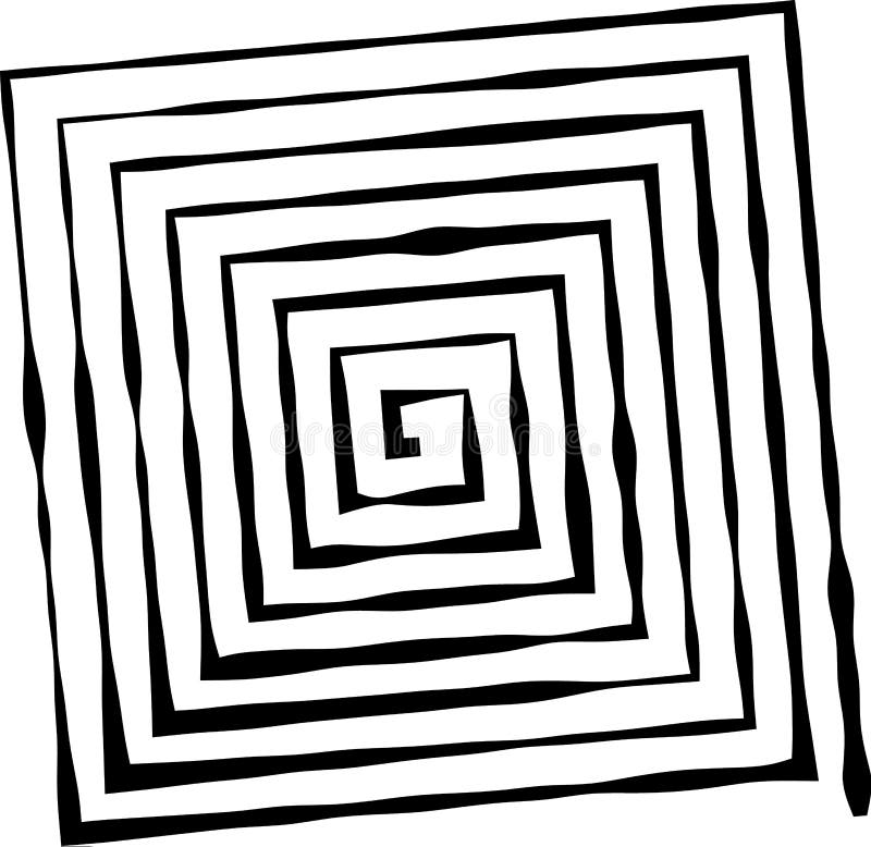 Square Shape As a Maze of Uneven, Changing the Thickness of the Lines ...