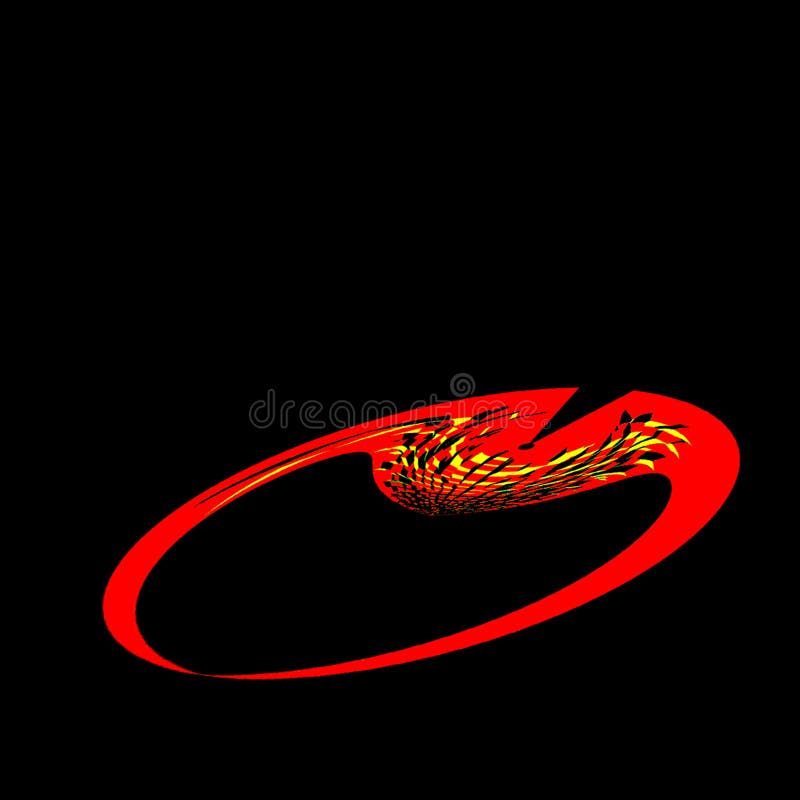 Red Black and Yellow Graphic Design. Circular Disc Leaf Pattern Stock ...