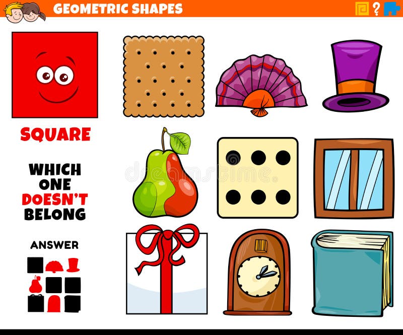 Square Dog Cartoon Illustration Stock Vector - Illustration of graphic ...