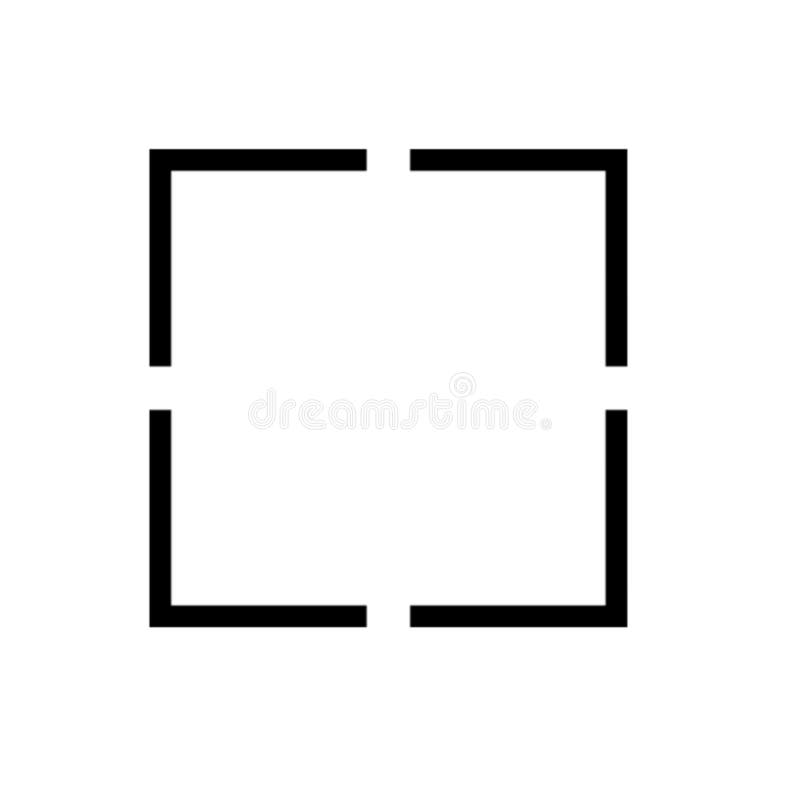 Square Shape of Four Angles Icon Stock Vector - Illustration of black ...