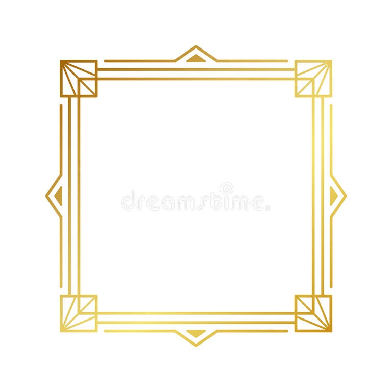 Square Shape Frame Geometry Art Stock Vector - Illustration of premium ...